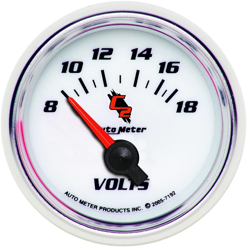 Auto Meter 7192 C2 Series Voltmeter Gauge | XDP