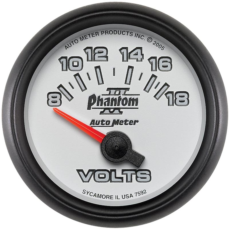 Auto Meter 7592 Phantom II Series Voltmeter Gauge | XDP