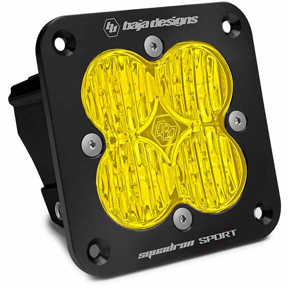 Baja Designs 551015 Squadron Sport Flush Amber Wide LED Pod Light | XDP