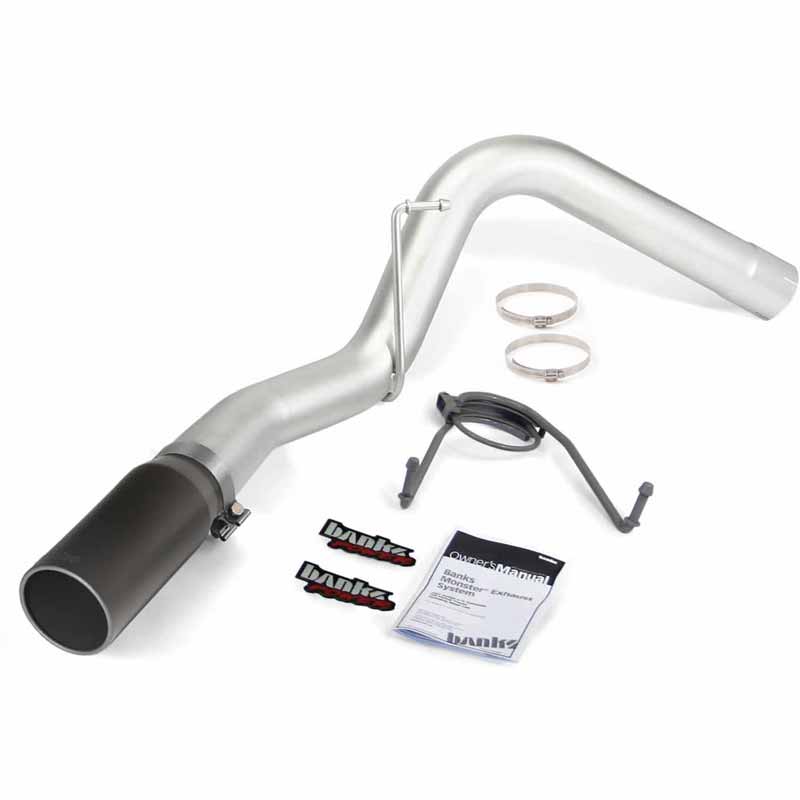 Banks Power 49764-B 4" Single Monster Exhaust System with Black Tip | XDP