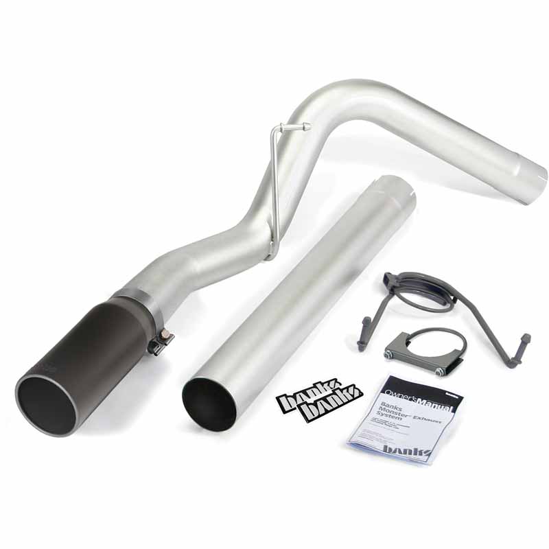 Banks Power 49774-B 4" Single Monster Exhaust System with Black Tip | XDP