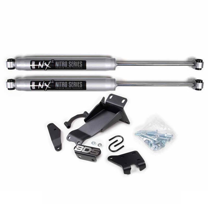BDS Suspension NX2 Dual Steering Stabilizer Kit (1999-2004 Ford F-250/ ...
