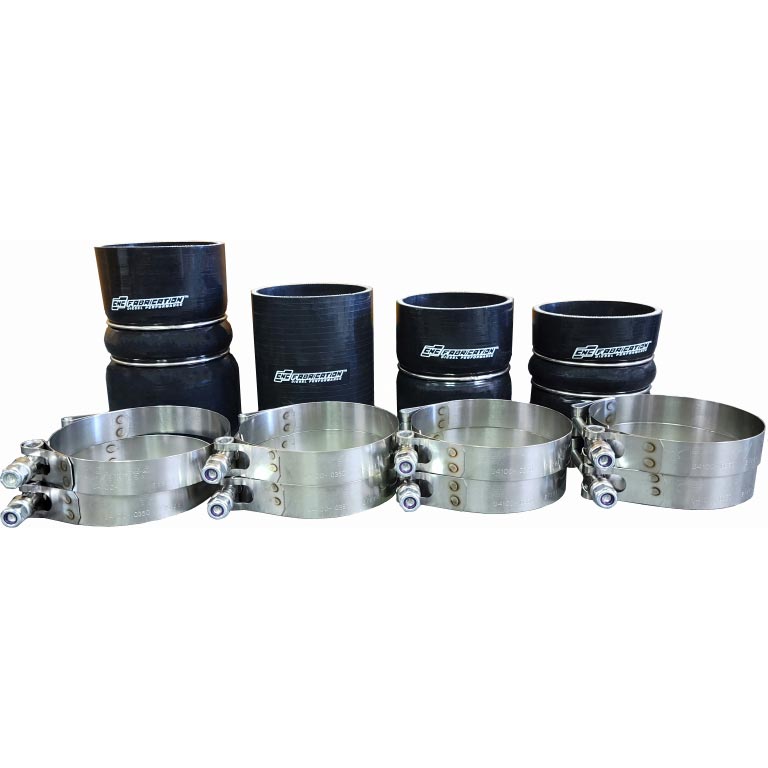 CNC Fabrication 423026 Intercooler Hose & Clamp Kit - Black | XDP