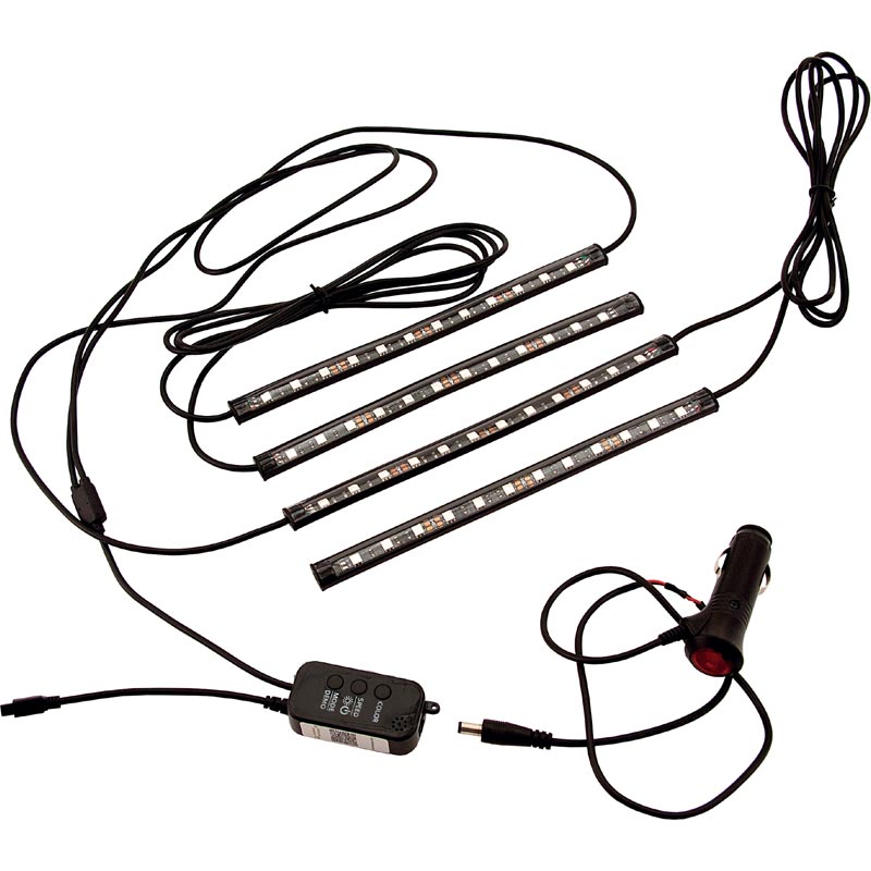 Recon 264705RGB 4-Piece RBG LED Interior Footwell Underseat Lighting | XDP