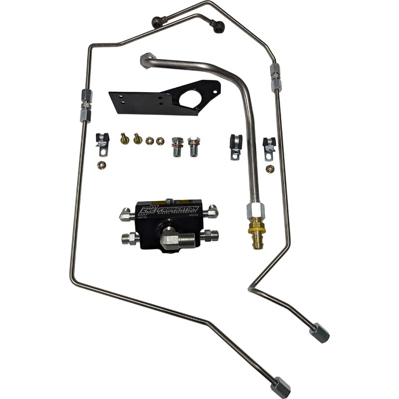 CNC Fabrication 422150 4-Line Feed Fuel Line Kit - Black | XDP