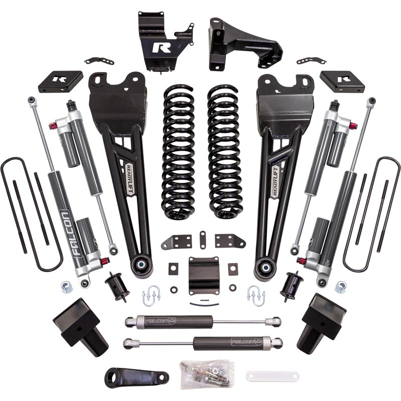 ReadyLift 43-23660 6" Coil Spring Lift Kit With Radius Arms & Falcon 3. ...