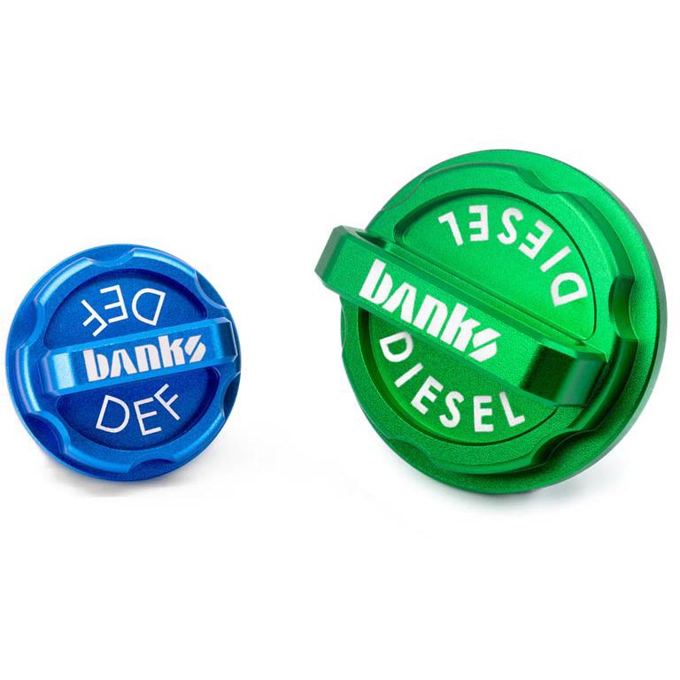 Banks Power 66701 Revolver Billet DEF & Diesel Fuel Fill Caps | XDP