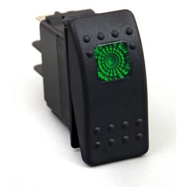 Daystar KU80012 Rocker Switch With Green Light (20 AMP) | XDP