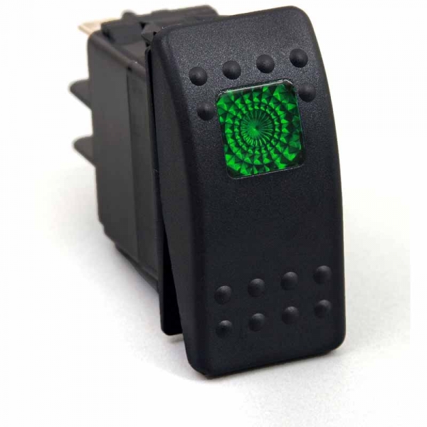 Daystar KU80012 Rocker Switch With Green Light (20 AMP) | XDP
