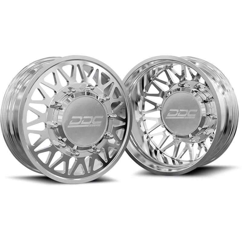 DDC Wheels 200-22-24PL-A The Mesh Forged Dually Wheel Set - Polished | XDP