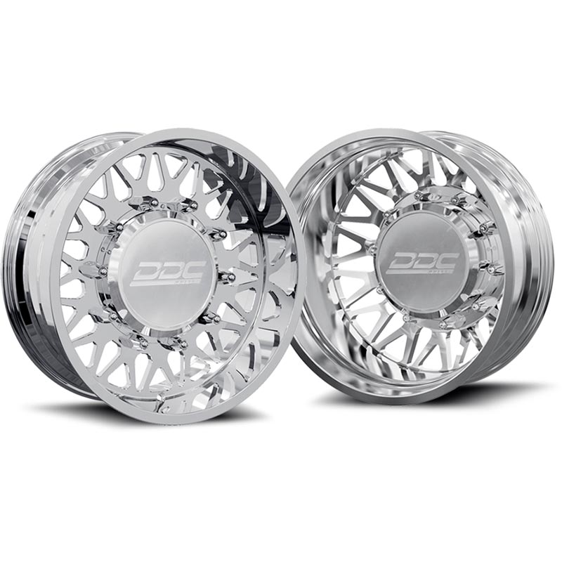 DDC Wheels 225-22-24PL-AS The Mesh Forged Dually Wheel Set - Polished | XDP