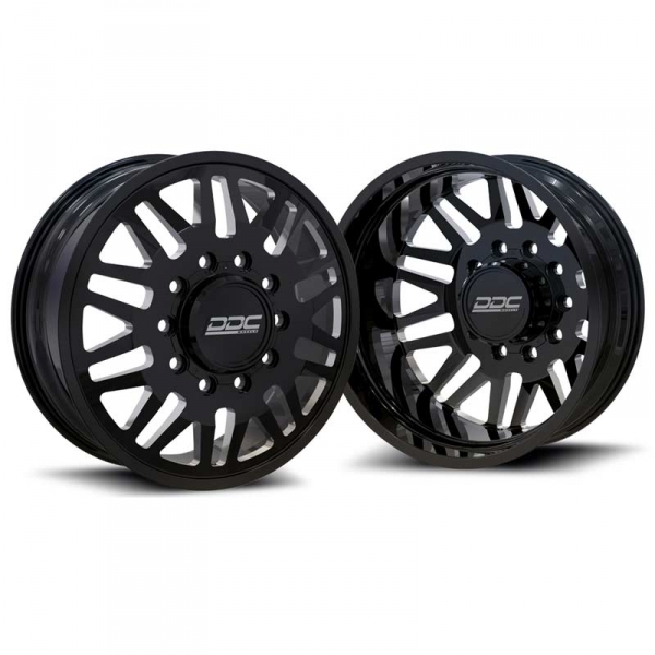 DDC Wheels 01BM-210-08-12 Aftermath Dually Wheel Set - Black/Milled | XDP