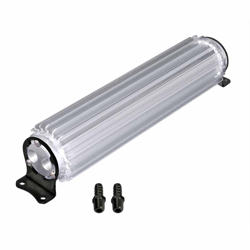 Derale 13260 Dual-Pass 14" Clear Anodized Heat Sink Cooler | XDP