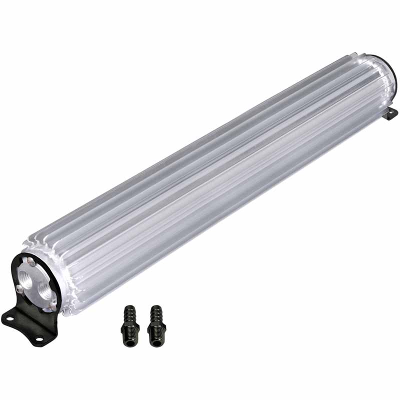 Derale 13262 Dual-Pass 20" Clear Anodized Heat Sink Cooler | XDP