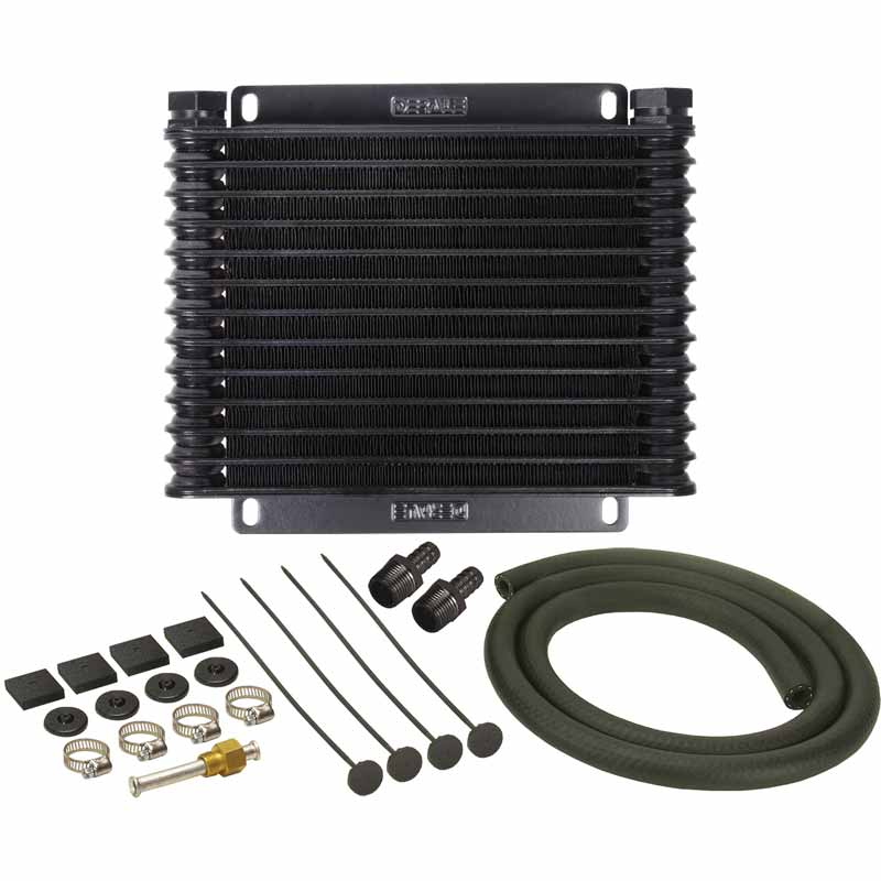 Derale 13613 13-Row Series 9000 Plate & Fin Transmission Cooler Kit | XDP