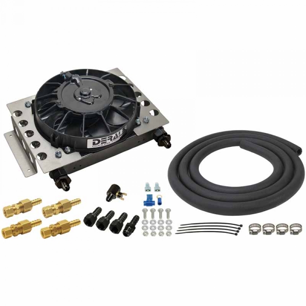Derale 13950 15-Row Atomic-Cool Plate & Fin Transmission Cooler (-6AN ...