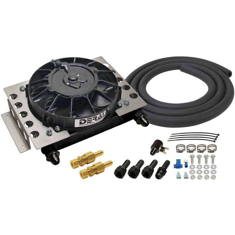 Derale 15950 15-Row Atomic Cool Plate & Fin Transmission Cooler (-8AN ...