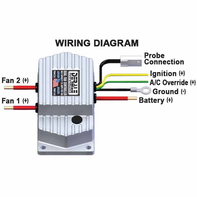 Derale 16788 High-Amperage Dual Fan Controller (Push-In Probe) | XDP