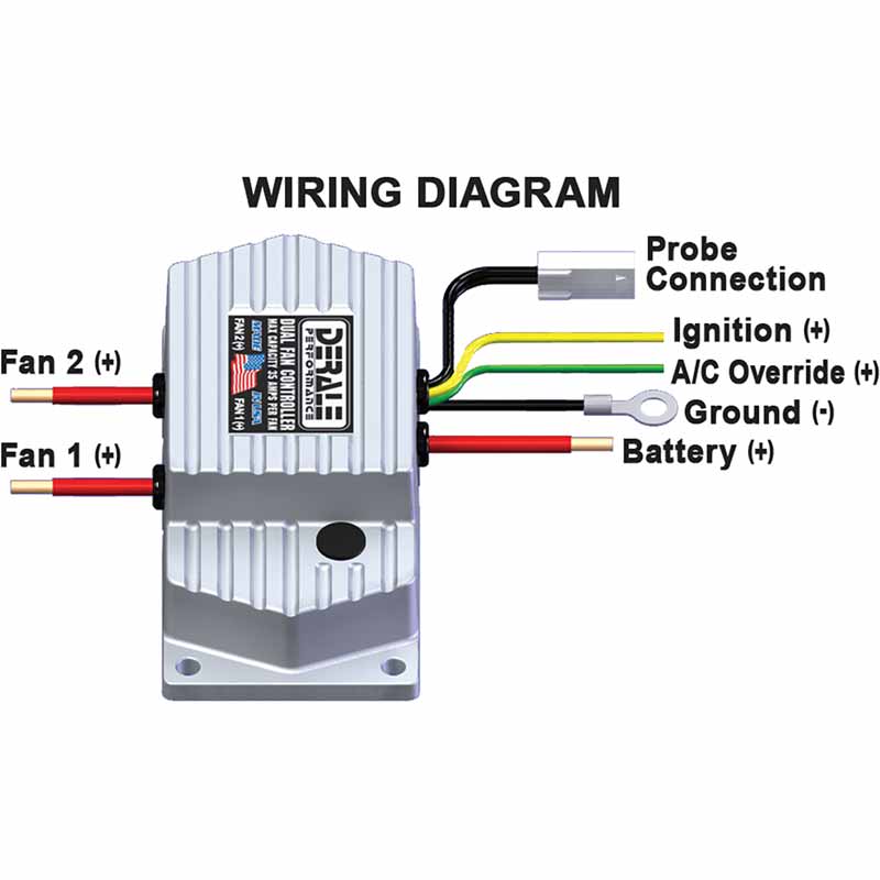 Derale 16789 High-Amperage Dual Fan Controller (3/8" NPT Probe) | XDP