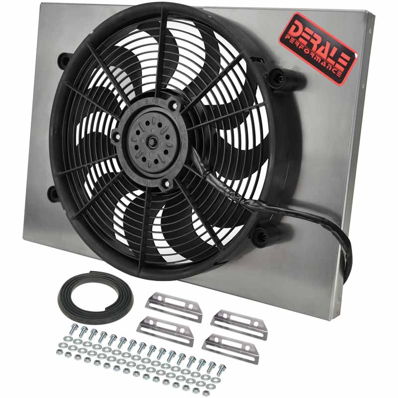 Derale 16828 High-Output Single 17" Electric Fan With Aluminum Shroud | XDP