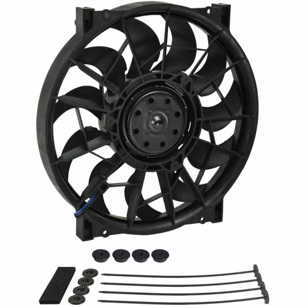 Derale 16925 12" HO Single RAD Pusher/Puller Fan & Standard Mount Kit | XDP