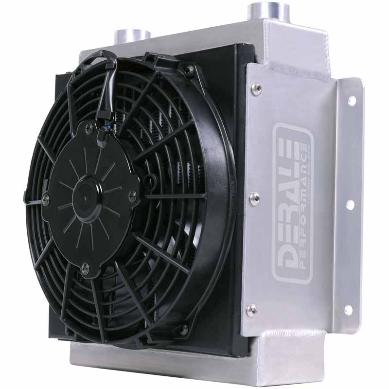 Derale 65860 18-Row Hi-Flow Racing Fluid Cooler With Low Profile Fan | XDP