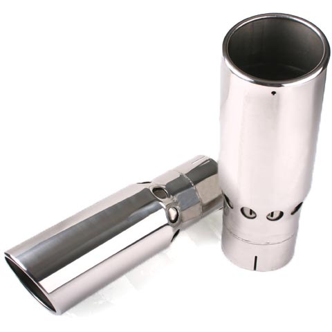 Diamond Eye 4516VRA 6" Polished Angled Rolled Edge Vented Exhaust Tip | XDP