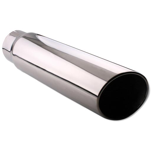 Diamond Eye 5615RA 6" Polished Angled Rolled Edge Exhaust Tip | XDP