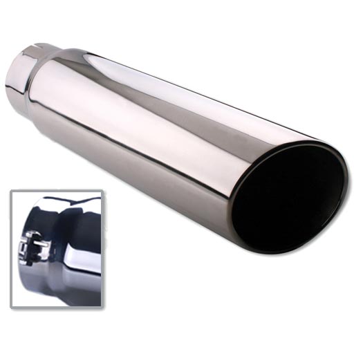 Diamond Eye 5618BRA 6 Polished Angled Rolled Edge Exhaust Tip | XDP