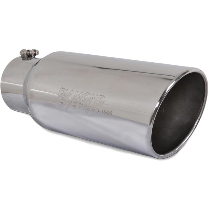 Diamond Eye 5718BRA 7" Polished Angled Rolled Edge Exhaust Tip | XDP
