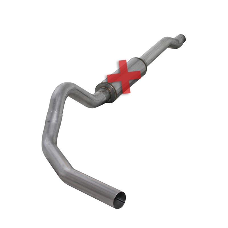 Diamond Eye K4338A-RP 4" Aluminized Cat-Back Exhaust System (No Muffler ...