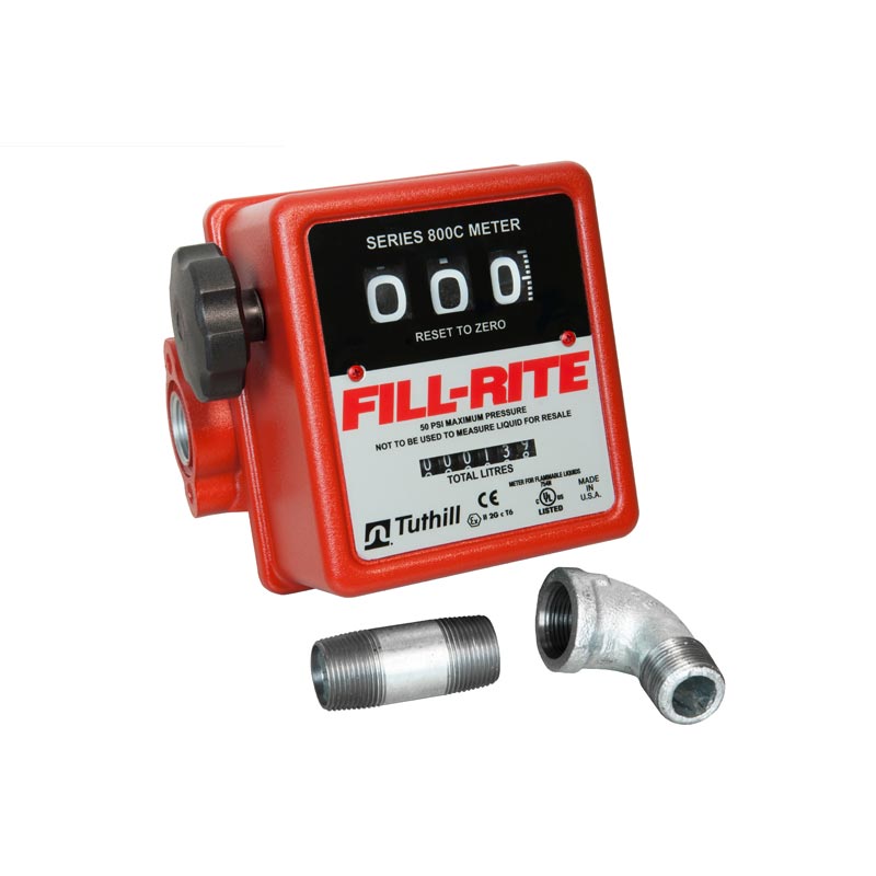 Fill-Rite 807CLMK 3-Digit Mechanical Fuel Transfer Meter (19-76 LPM) | XDP