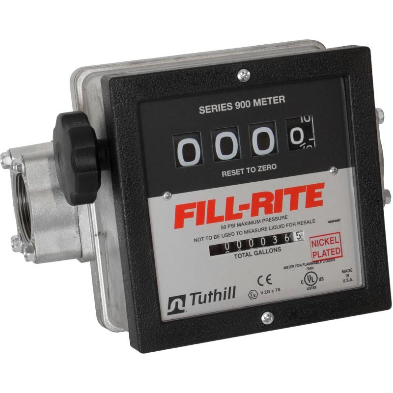 Fill-Rite 901CN1.5 4-Digit Mechanical Fuel Transfer Meter (6-40 GPM) | XDP