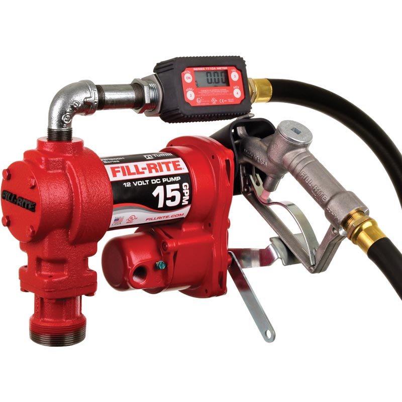 Fill-Rite FR1219H 12V Fuel Transfer Pump With TT10AN Meter And Nozzle | XDP