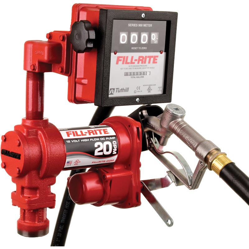 Fill-Rite FR4211H 12V Fuel Transfer Pump w/ Meter & Nozzle | XDP