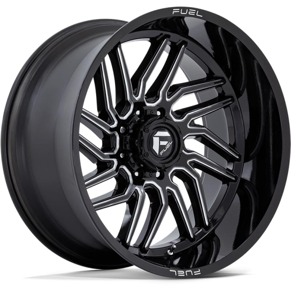 Fuel Hurricane D807 6x139.7 Black & Milled 24x12" Wheel - D80724208447 ...