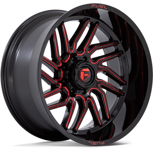 Fuel Hurricane D808 6x139.7 Red/Black & Painted 22x12" Wheel ...