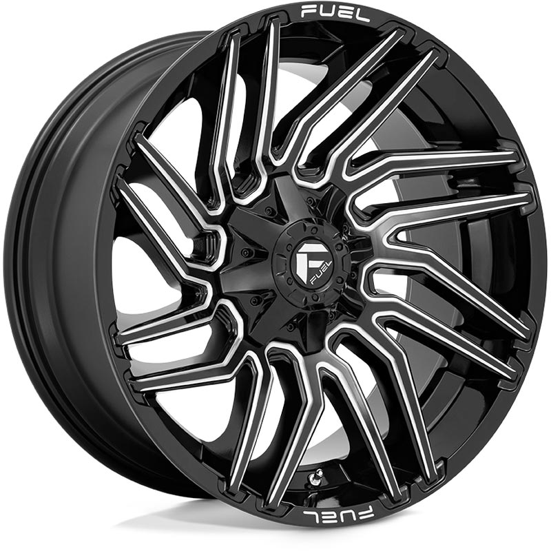 Fuel Typhoon D773 8x6.5 Black & Milled 20x9" Wheel - D77320908250 | XDP