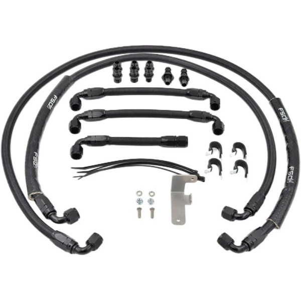 Full Send Braided Transmission Cooler Line Kit FSD0307PS-FTLK | XDP