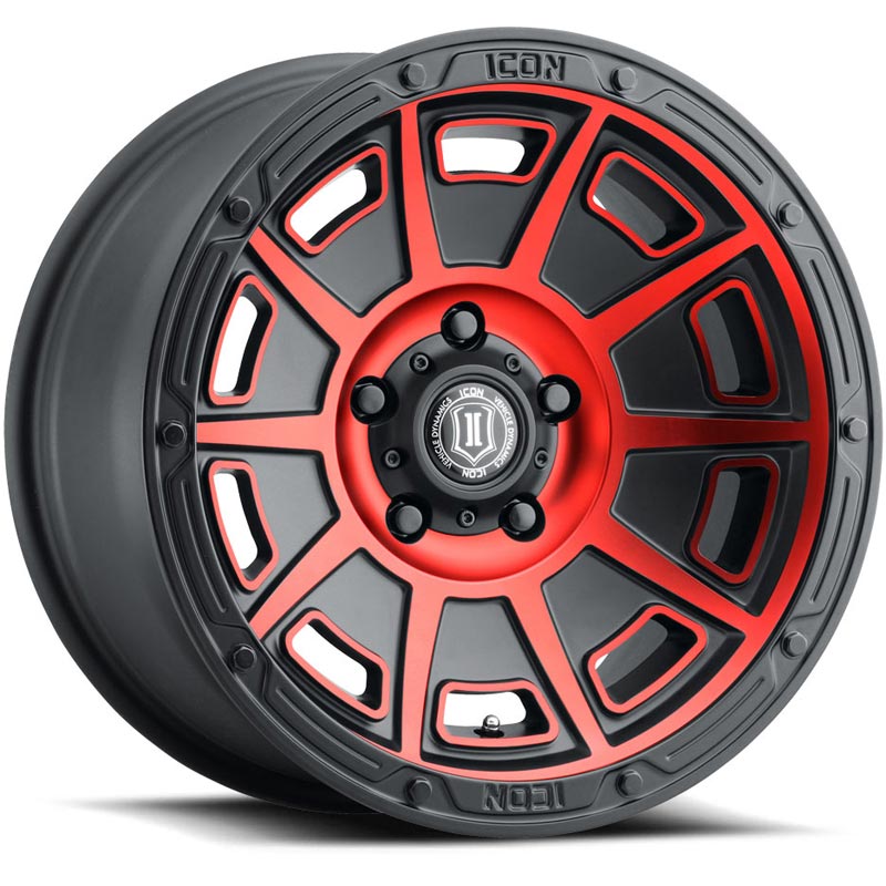 Icon Alloys Victory Satin Black/Red Wheel | XDP