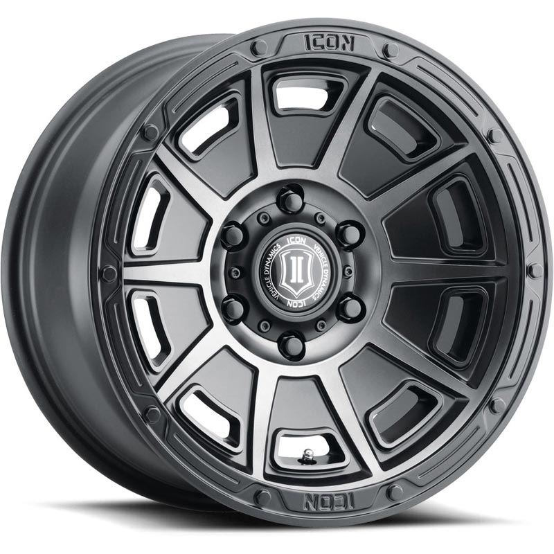 Icon Alloys Victory Smoked Satin Black 6x139.7 Wheel - 3017858347SSBT | XDP