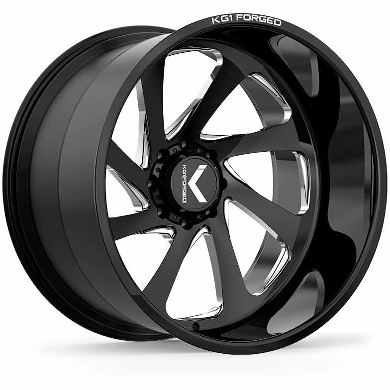 KG1 Forged SWOOP KC020 Black/Milled 24x14 Wheel - KC020241488GPM-L | XDP