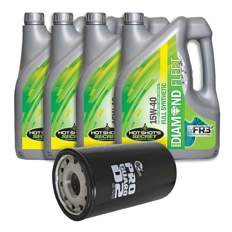 Ford 7.3L Powerstroke 15W-40 Oil Change Bundle (Aftermarket Oil Filter ...