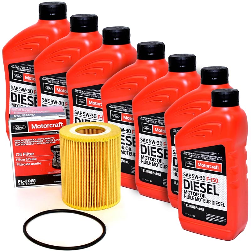 Ford 3.0L Powerstroke 5W-30 Oil Change Bundle (OE Oil Filter) XDK144 | XDP