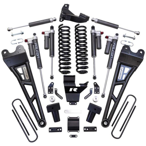 ReadyLift 43-27440 4'' Coil Spring Lift Kit With Radius Arms & Falcon 3 ...
