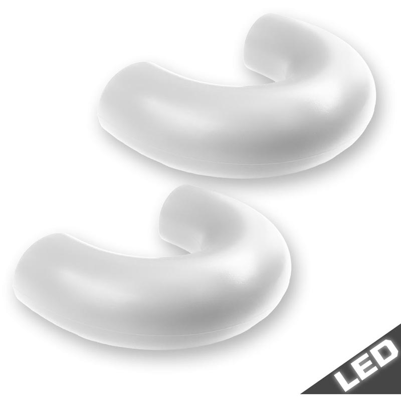 Recon Silicone Tow Hook Cover Set With LED Running Lights - White ...
