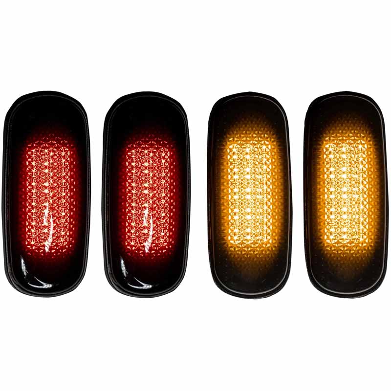 Recon 264131BK Smoked 4-PC LED Dually Fender Lights | XDP