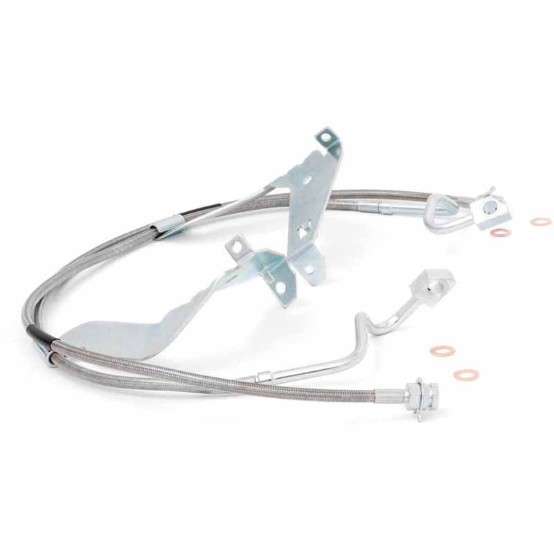 Rough Country 89710 Stainless Steel Brake Lines (Front) | XDP