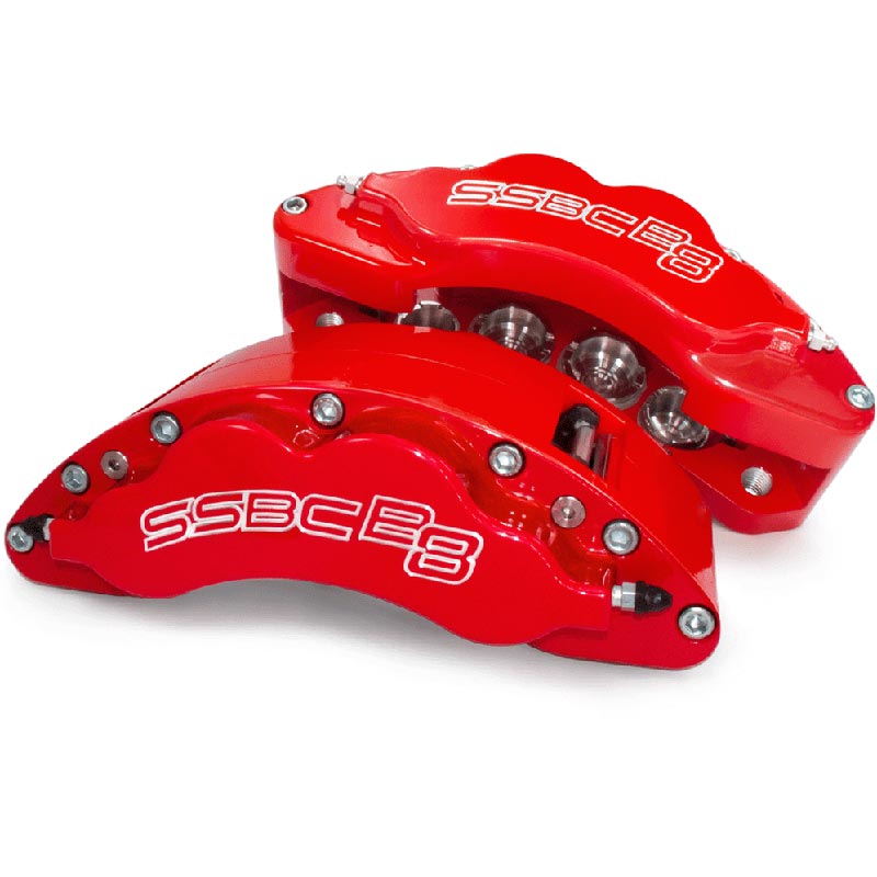 SSBC-USA A404-22R-DS B8 Barbarian Red Brake Caliper & Rotor Kit (Front ...