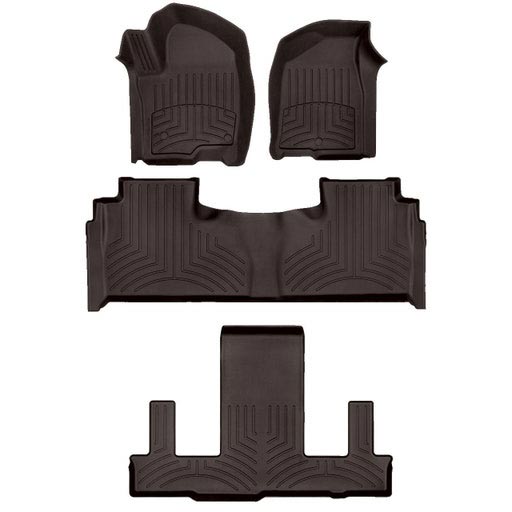 WeatherTech Cocoa FloorLiner HP Complete Set (1st, 2nd, 3rd Row) 471632 ...